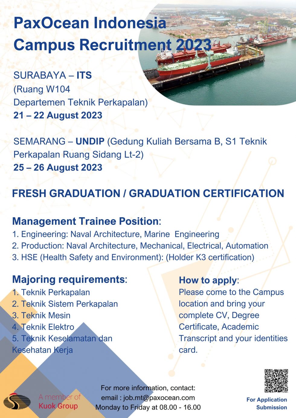 PaxOcean Indonesia Will Hold Recruitment at the Department of Naval ...